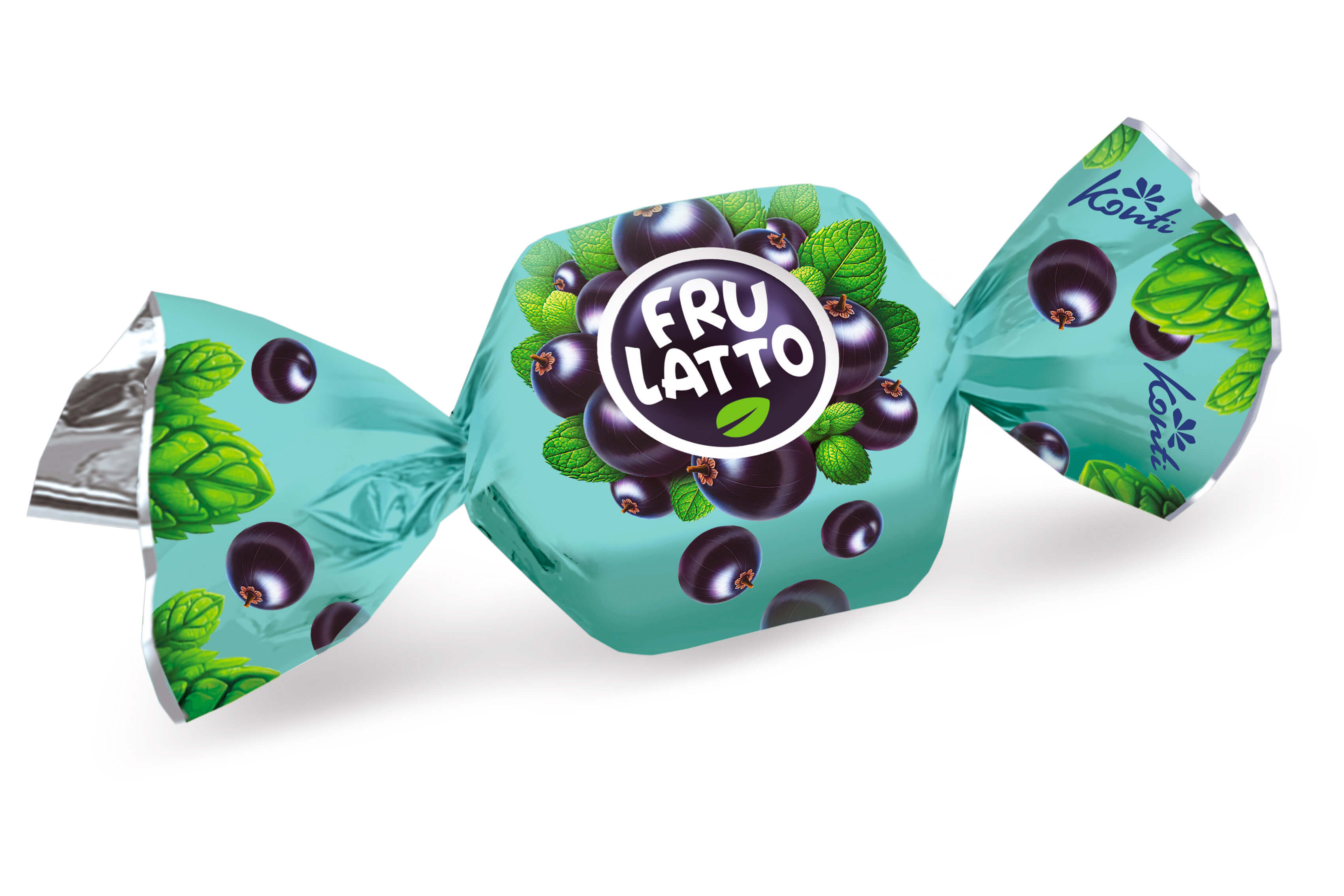 «Frulatto» currant-mint flavor candies — KONTI — Confectionery Brand